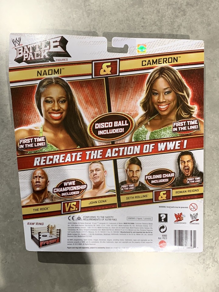 WWE Mattel Battle Pack Series 24 - Cameron & Naomi - Funkadactyls - 2 ...