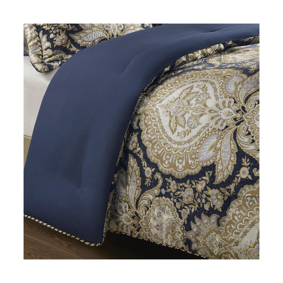 CROSCILL King Comforter Set, Luxe Chenille Jacquard Medallion, Soft ...