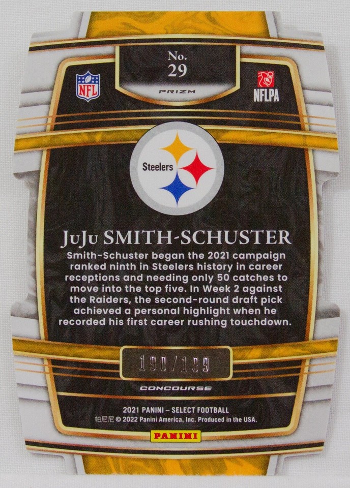 2021 Select Juju Smith-Schuster Bronze Concourse Die-Cut /199 Copper Gold | eBay