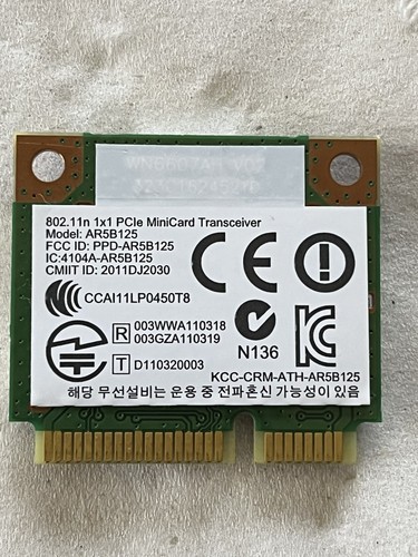 Atheros AR5B125, Wifi 802.11n PCIe Minicars Transceiver | eBay