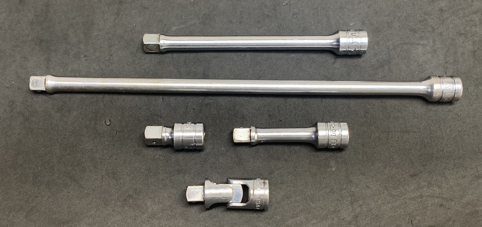 Snap On Tools 5pc 3/8" Drive Extension Set w/swivel Adapter Extensions ...