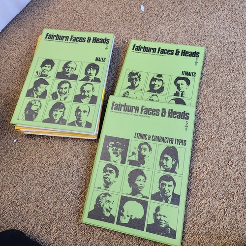 Fairburn Faces & Heads 1976 Art Reference Education Drawing Set 2 ...
