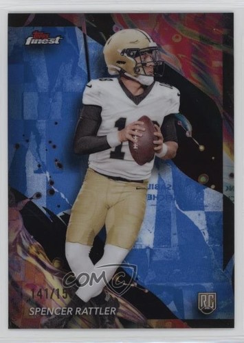 2024 Topps Finest Uncommon Blue Refractor /150 Spencer Rattler #164 ...