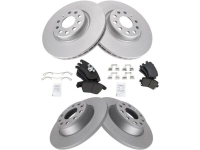 For 2009-2010 Volkswagen Eos Brake Pad and Rotor Kit Front and Rear ...