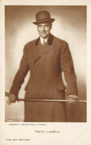 Harry Liedtke deutscher Stummfilmschauspieler RPPC c1920s Verlag Ross ...