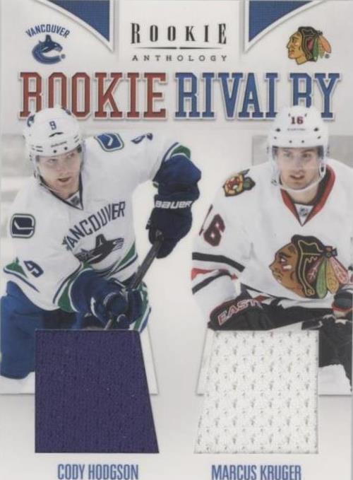 2011-12 Panini Rookie Anthology - Rookie Rivalry Materials Cody Hodgson ...