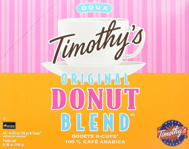 Timothy's 74-01140 World Coffee, Original Donut Blend - 24 Count for ...