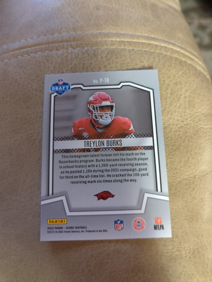 2022 Panini NFL Score PROtential Insert Treylon Burks Rookie #P-TB | eBay