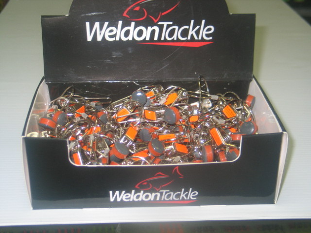 Counter Display Box Of 100 Planer Board Release Clips Weldon Tackle NEW ...