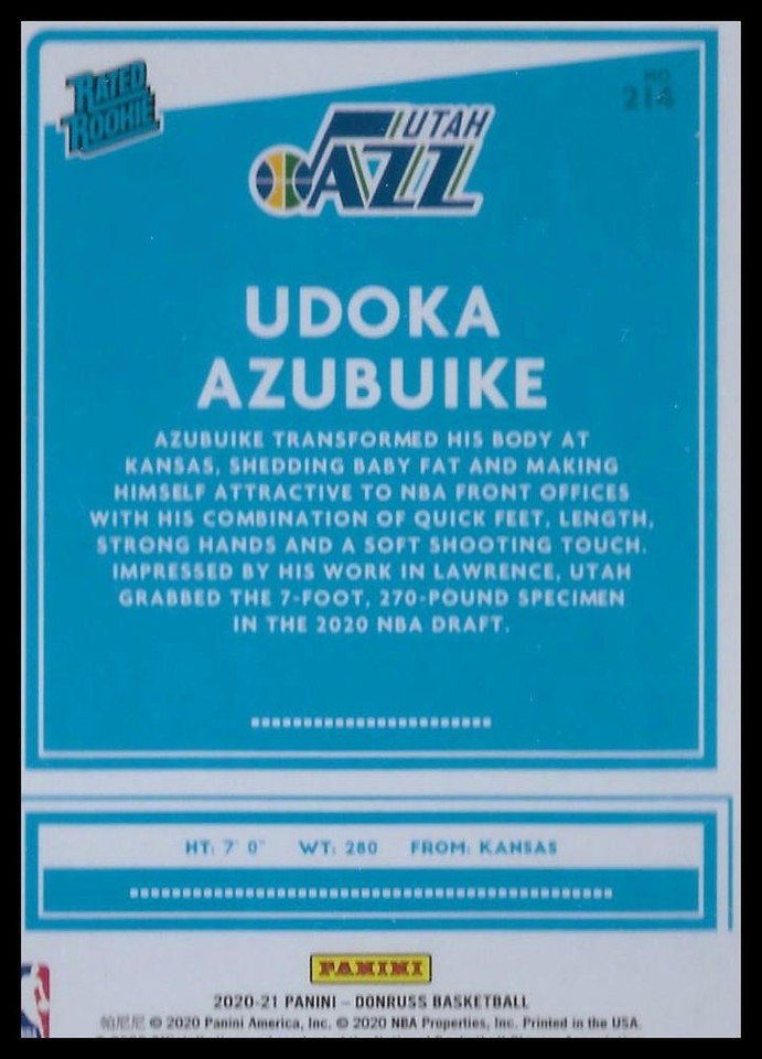 2020-21 Donruss #214 Udoka Azubuike | eBay