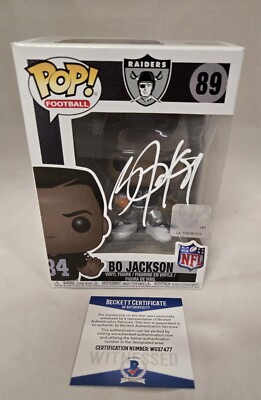 Bo Jackson Signed Funko Pop 89 Beckett Witness Auto Raiders Football | eBay