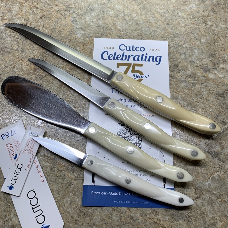 Cutco Studio Knife Set Pearl White Factory Fresh 1720, 1721, 1729, 1768 ...