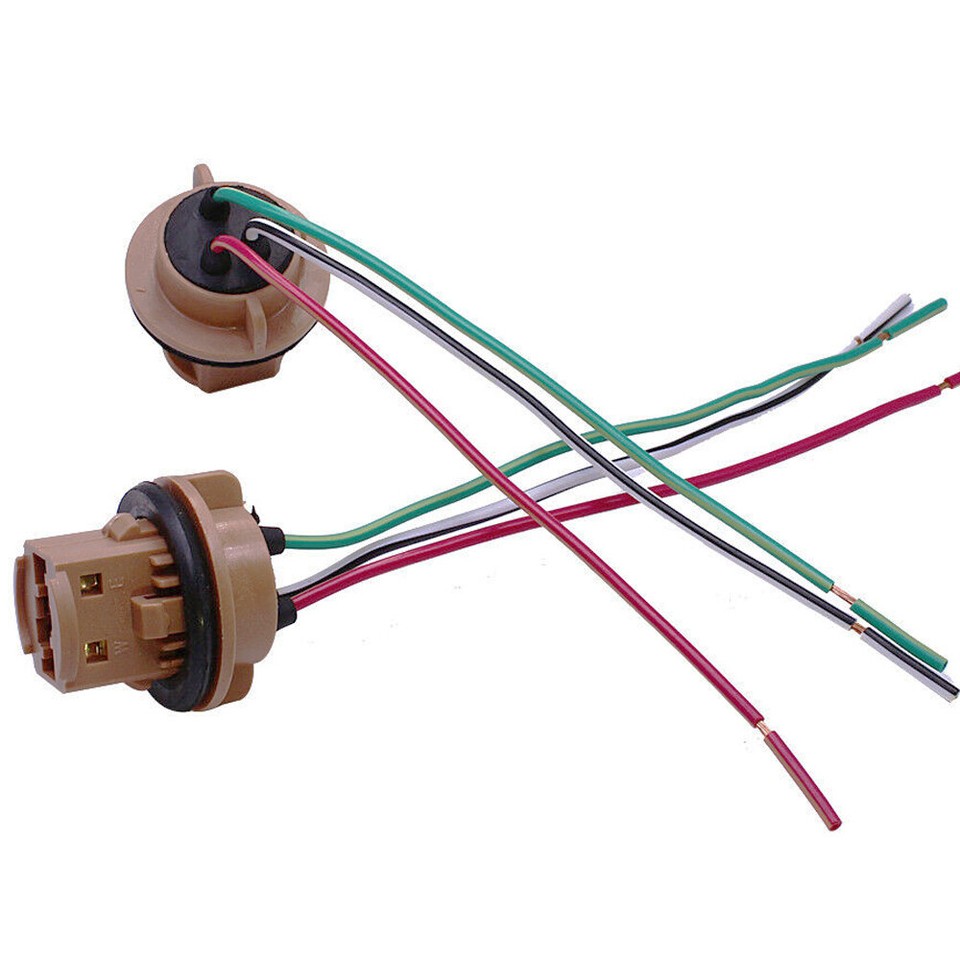 2pcs 7443 Front Turn Signal Light Female Socket Wiring Harness ...