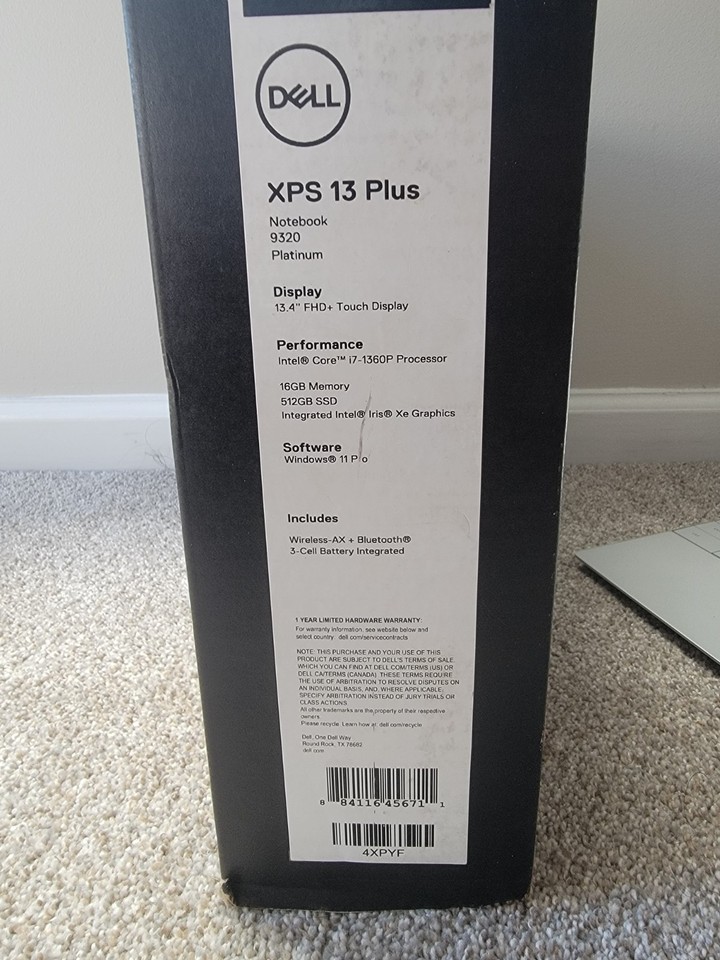 Dell XPS 13 Plus 9320 FHD2.2 GHz i7-1360P 16GB 512GB SSD - Platinum | eBay
