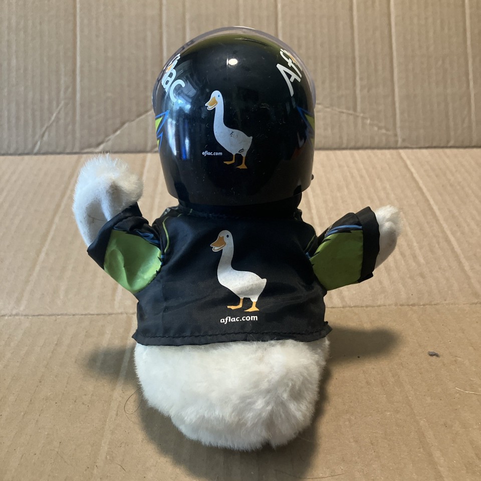 Carl Edwards Autographed Nascar AFLAC DUCK Plush w/Racing Helmet Jacket ...