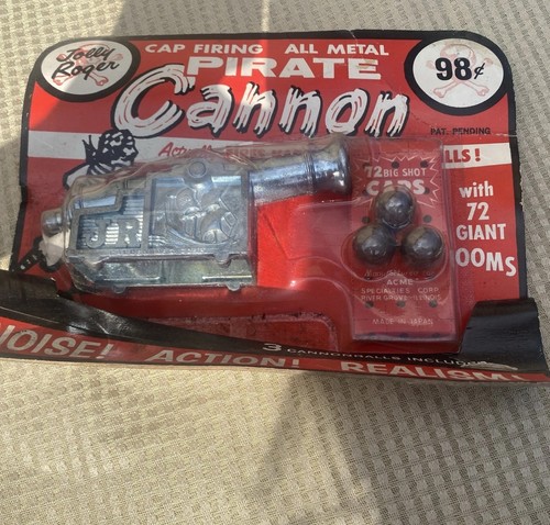 Rare VNT NEW Callen Manufacturing JOLLY ROGER metal PIRATE CANNON Toy ...
