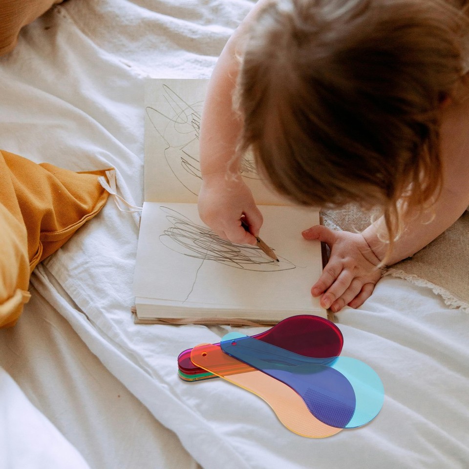 8 Sheets Color Translucent Film Student Primary School Education ...