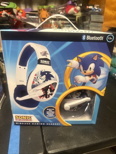 SONIC The Hedgehog Wireless Bluetooth Gaming Headset Built-in Mic 15 ...