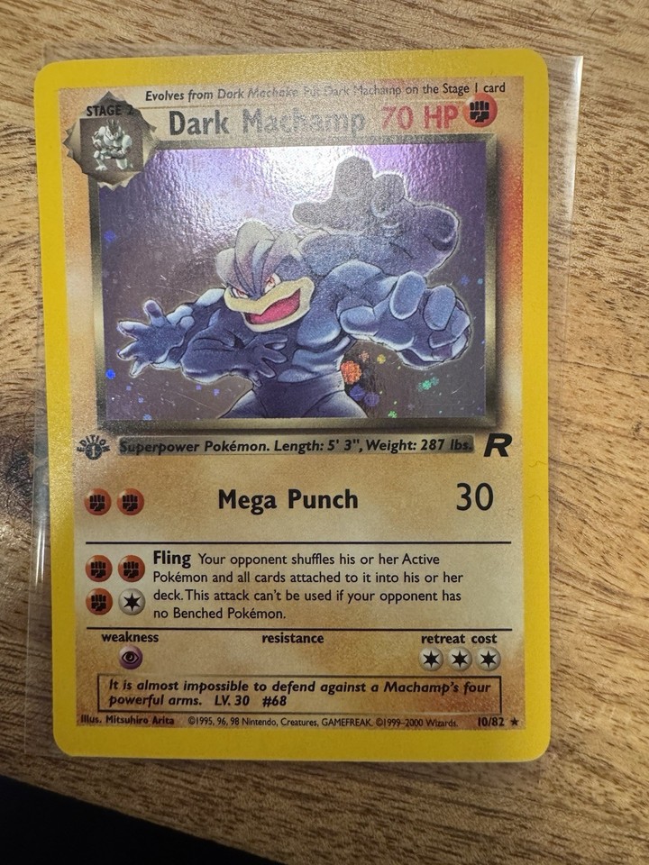 2000 Pokémon Team Rocket Dark Machamp 1st Edition Holo NM Mint | eBay