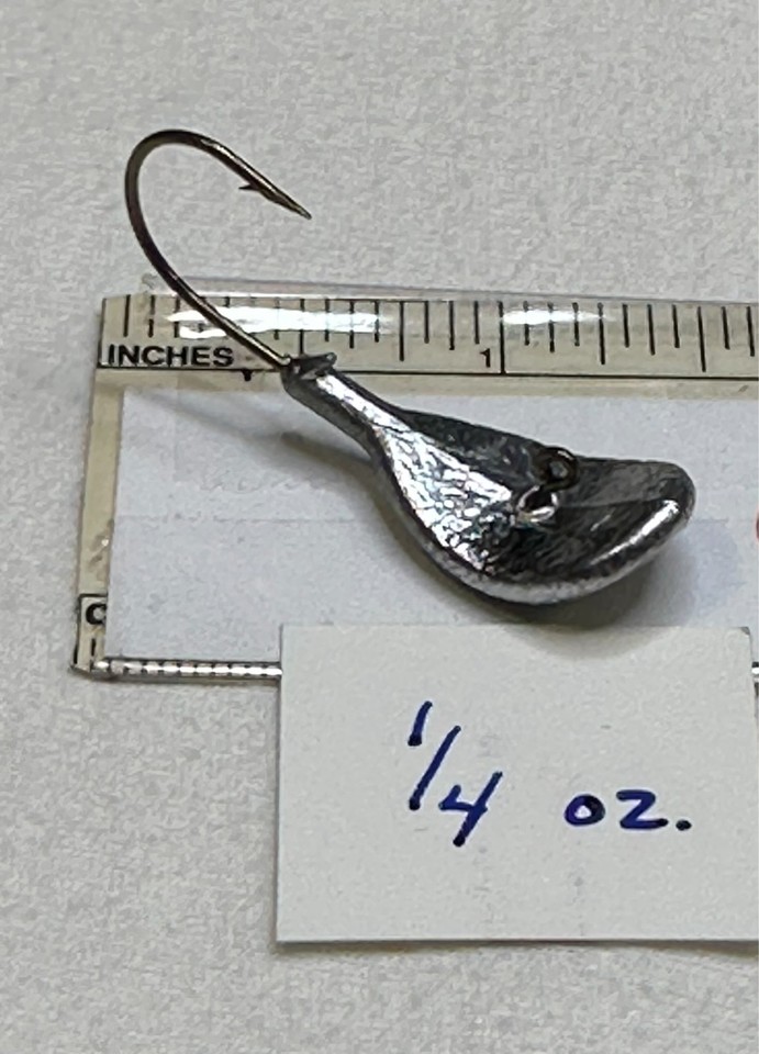 Wobble Head Jig Heads 1/16, 1/8, 1/4, 3/8 oz. Lead Unpainted - FREE ...