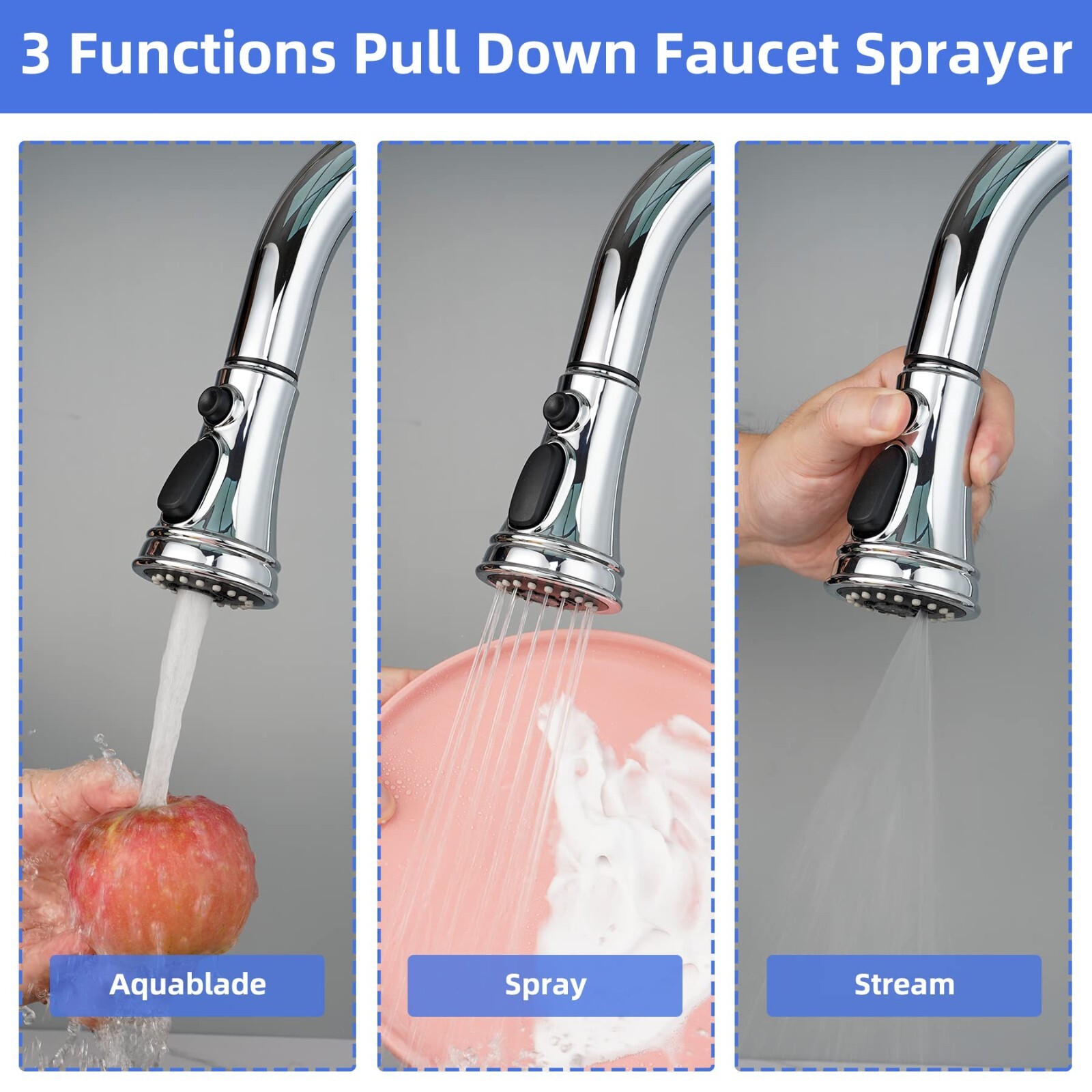 Kitchen Faucet Pull Down Spray Head Faucet Sprayer for MOEN DELTA ...