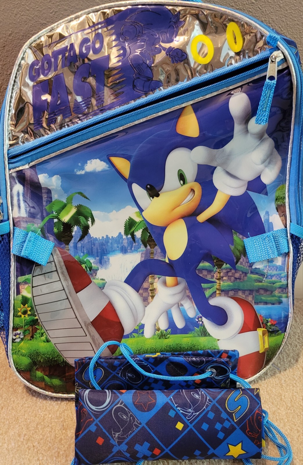 SONIC THE HEDGEHOG 2 Movie Backpack W/ Cinch Sack | eBay