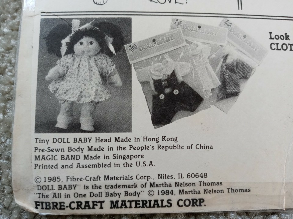 Vintage 1985 Make Your Own Doll Baby Craft Kit and Doll Clothes Set | eBay