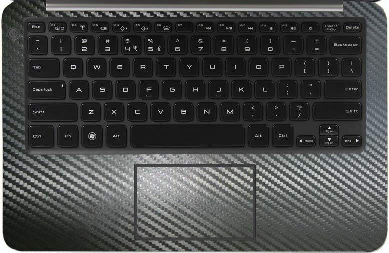 2-pack Black carbon fiber Palmrest Vinyl Decal Sticker Skin for Dell ...