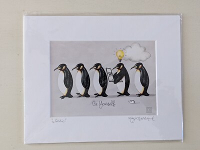 Be Yourself Penguins | Lechie | Kathy Middlebrook Art Lightbulb | eBay