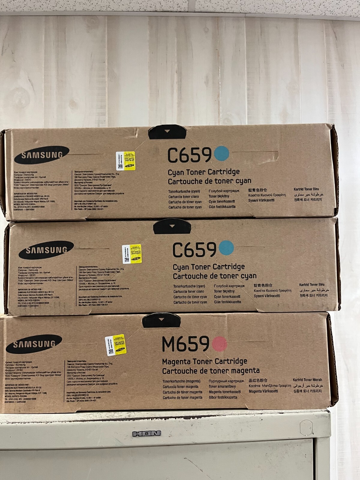 Lot of 3 GENUINE SAMSUNG CLT-659S 2 CYAN; 1 MAGENTA SEALED BOXES | eBay