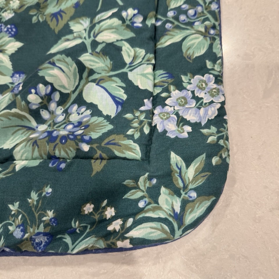 LAURA ASHLEY BRAMBLE GREEN VIOLET BERRIES (2) CORDED STANDARD PILLOW ...