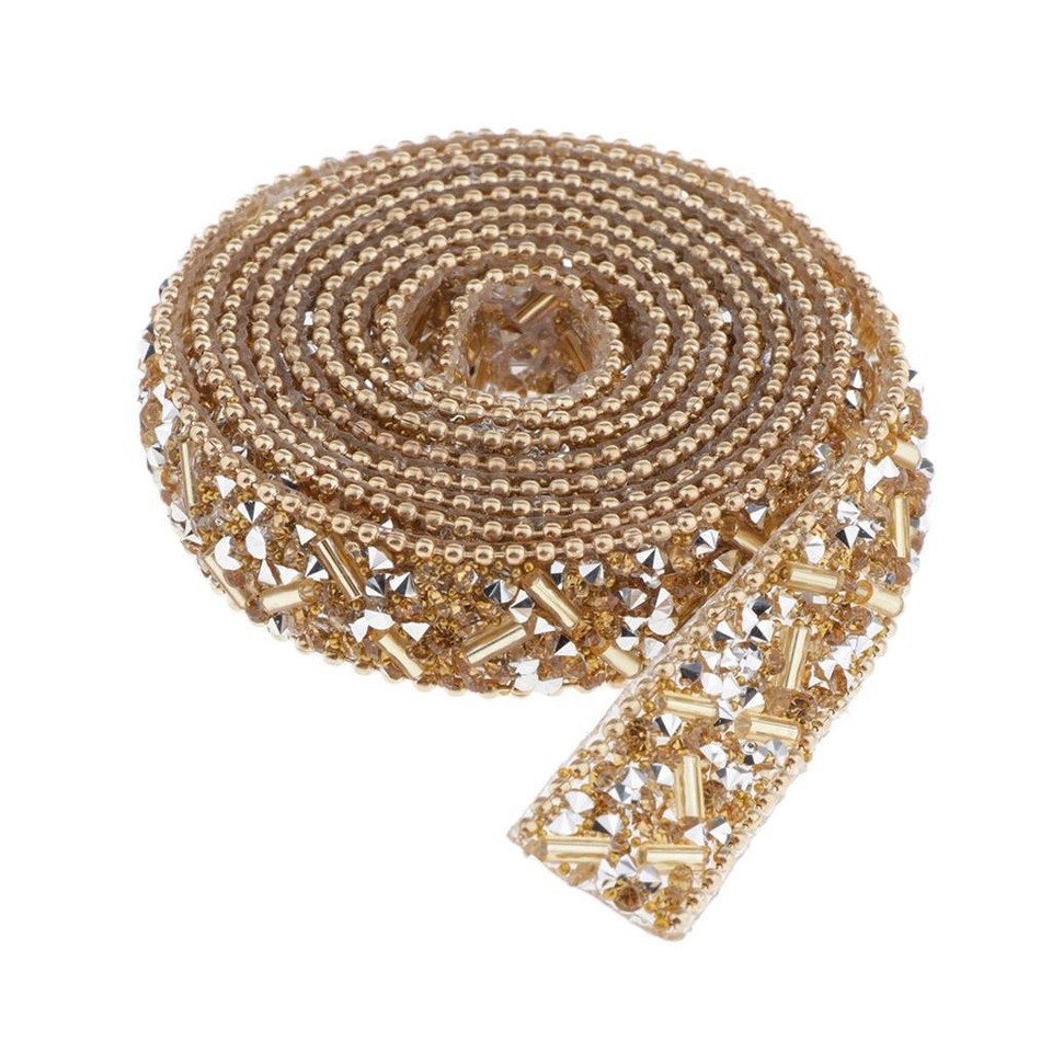1yd Ribbon Wrap Crystal Beaded Trim Abbigliamento Applique Decorazioni ...