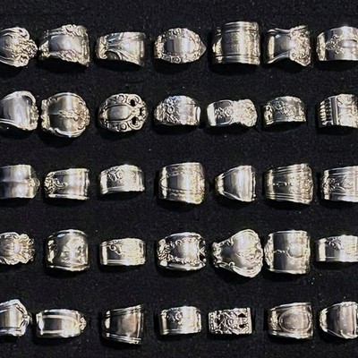 Spoon Rings, WHOLESALE, Lot Spoon rings, 100 pieces, Handmade Statement ...