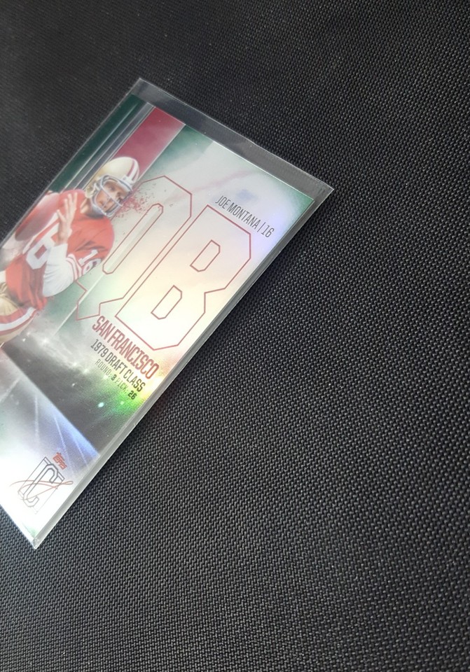 JOE MONTANA 49ers serial # 103/150 card! 2024 Topps Sig. Class green ...