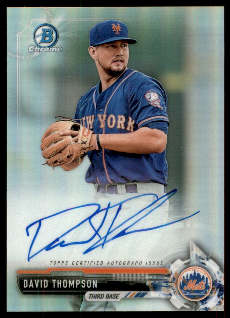 2017 Bowman Chrome Prospect Autographs Refractors #CPADT David Thompson ...