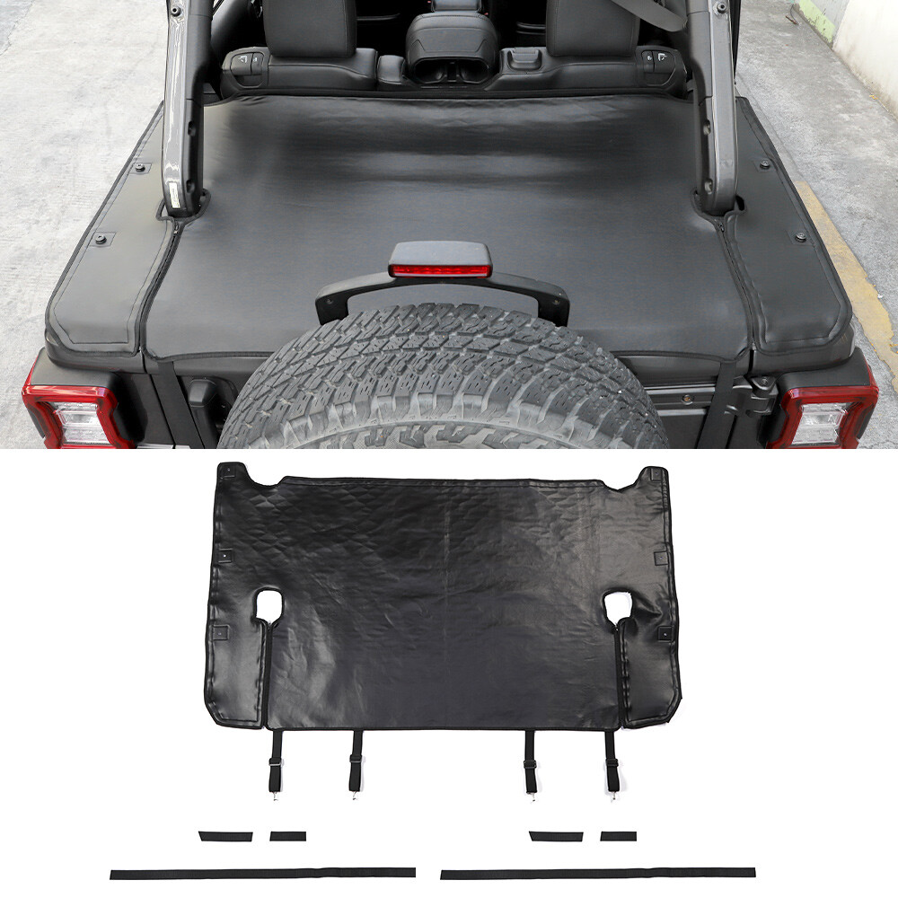 Leather Rear Trunk Soft Top Bikini Isolation Cover For Jeep Wrangler JL ...