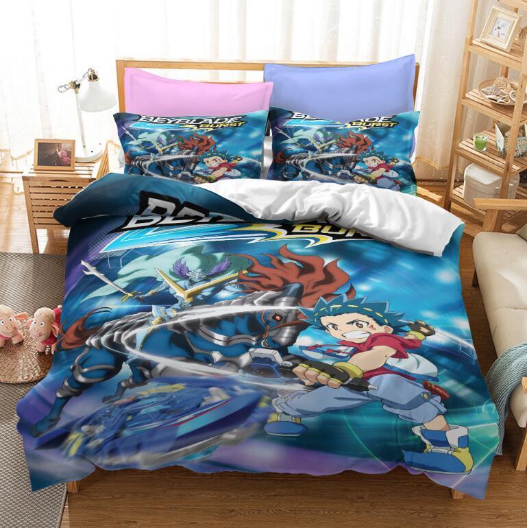 Holiday Gift Doona Quilt Duvet Cover BEYBLADE BURST Bed Set Single ...