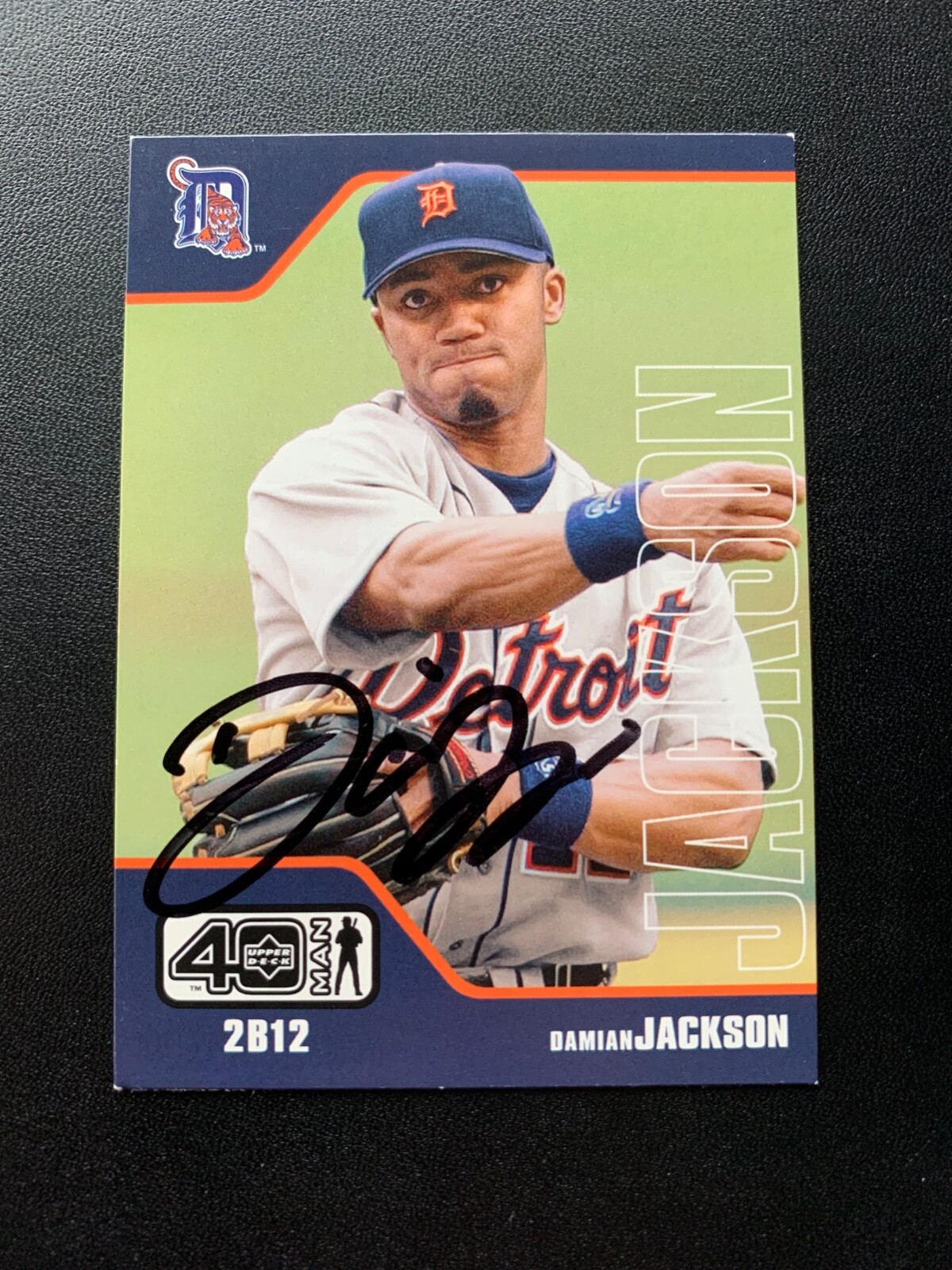 Damian Jackson Signed 2002 Upper Deck 40 Man Card Detroit Tigers ...