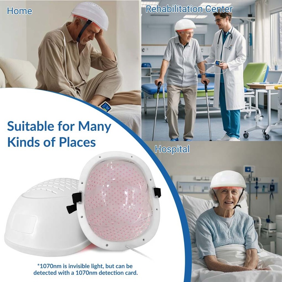 1070nm Helmet Photobiomodulation for Stroke Alzheimer TBI Support Neuro ...