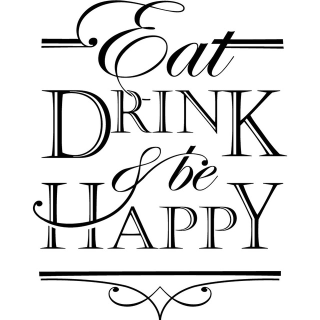 Eat Drink Be Happy Quote Wall Decal Sticker WS-46230 | eBay