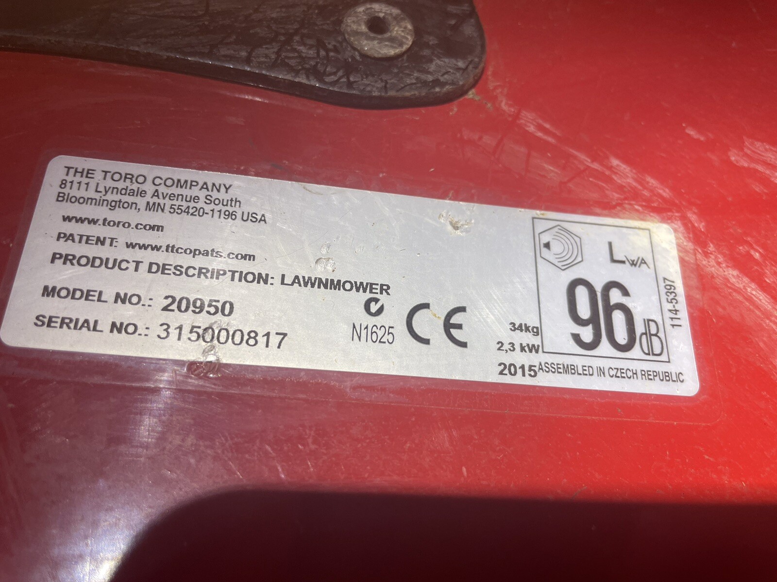 Brake Mechanism & Linkage From A TORO Recycler, TX-159 GTS, Lawn Mower ...