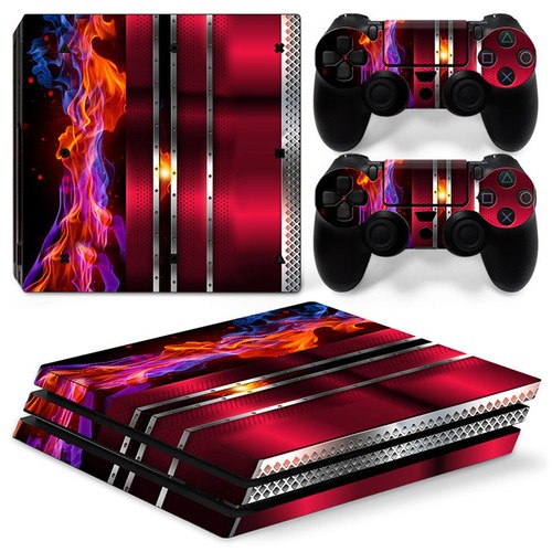 Ps4 Pro Playstation 4 Console Skin Decal Sticker Cherry Fire Metal ...