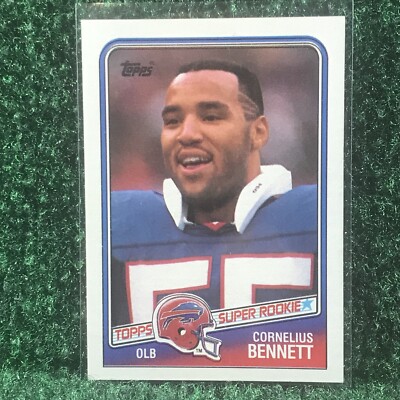 1988 Topps Football Cornelius Bennett Rookie Card RC Buffalo Bills NFL ...