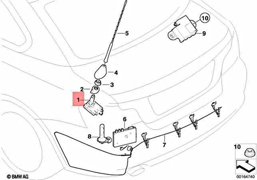 Genuine BMW E88 118d 118i 120d 120i 123d 125i 128i Antenna Base ...