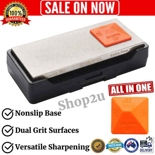 SHARPAL 156N Double-Sided Diamond Sharpening Stone Whetstone Knife ...