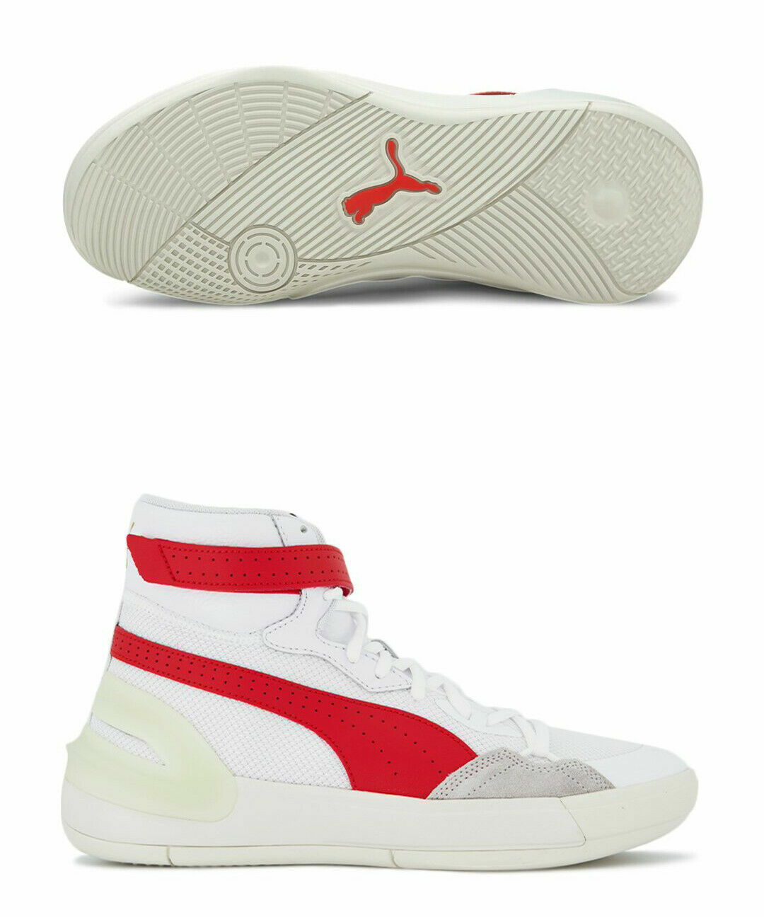 Puma Basketball Hoops Sky Modern White RED New Mens 10 Shoes Limited ...