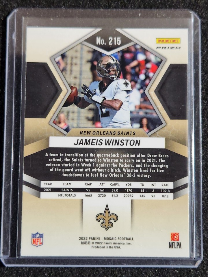 2022 Panini Mosaic Jameis Winston Green Mosaic Prizm #215 Saints | eBay