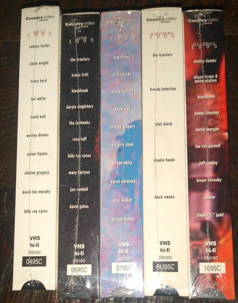 Country Video Monthly 5 VHS Lot Brand New Factory Sealed All the Big ...