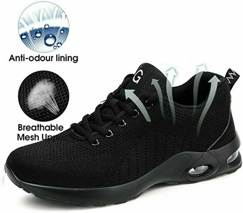 Indestructible Safety Work Shoes Steel Toe Breathable Work Boots Mens ...