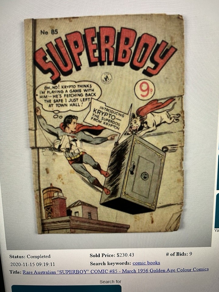 Superboy #85 Reprints “First Appearance Of Krypto The Superdog” 1959 ...